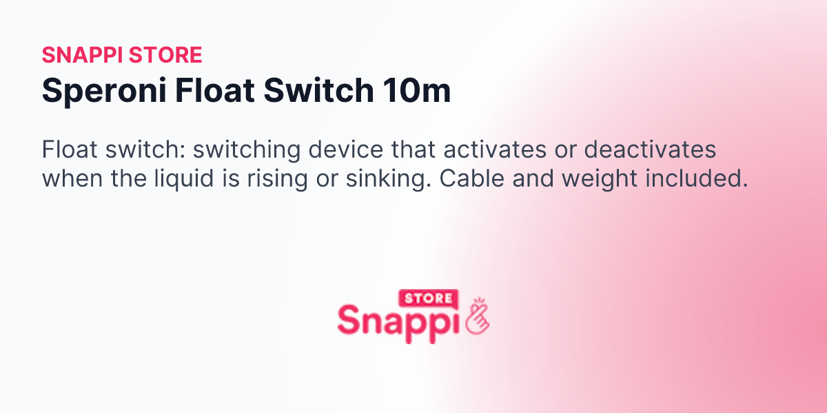 Speroni Float Switch 10m | Snappi Store