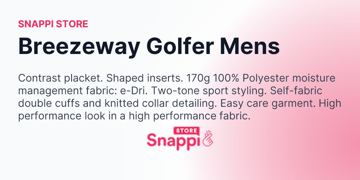 Breezeway Golfer Mens | Snappi Store