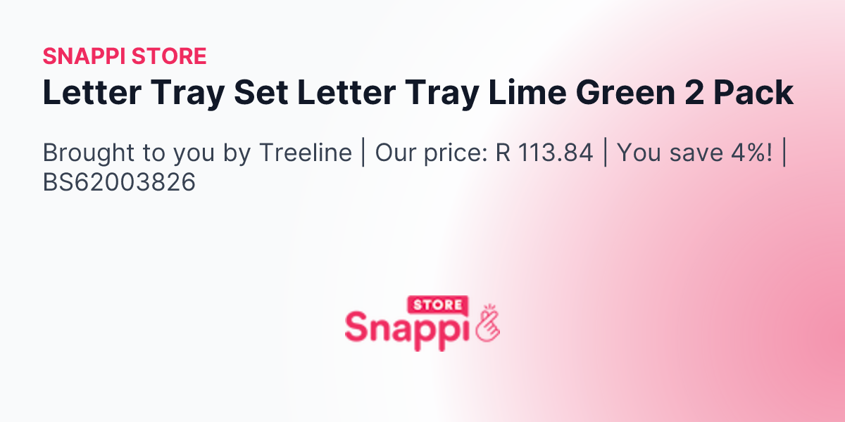 Letter Tray Set Letter Tray Lime Green 2 Pack | Snappi Store