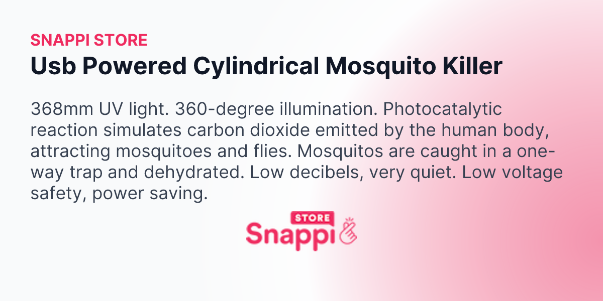 Usb Powered Cylindrical Mosquito Killer | Snappi Store